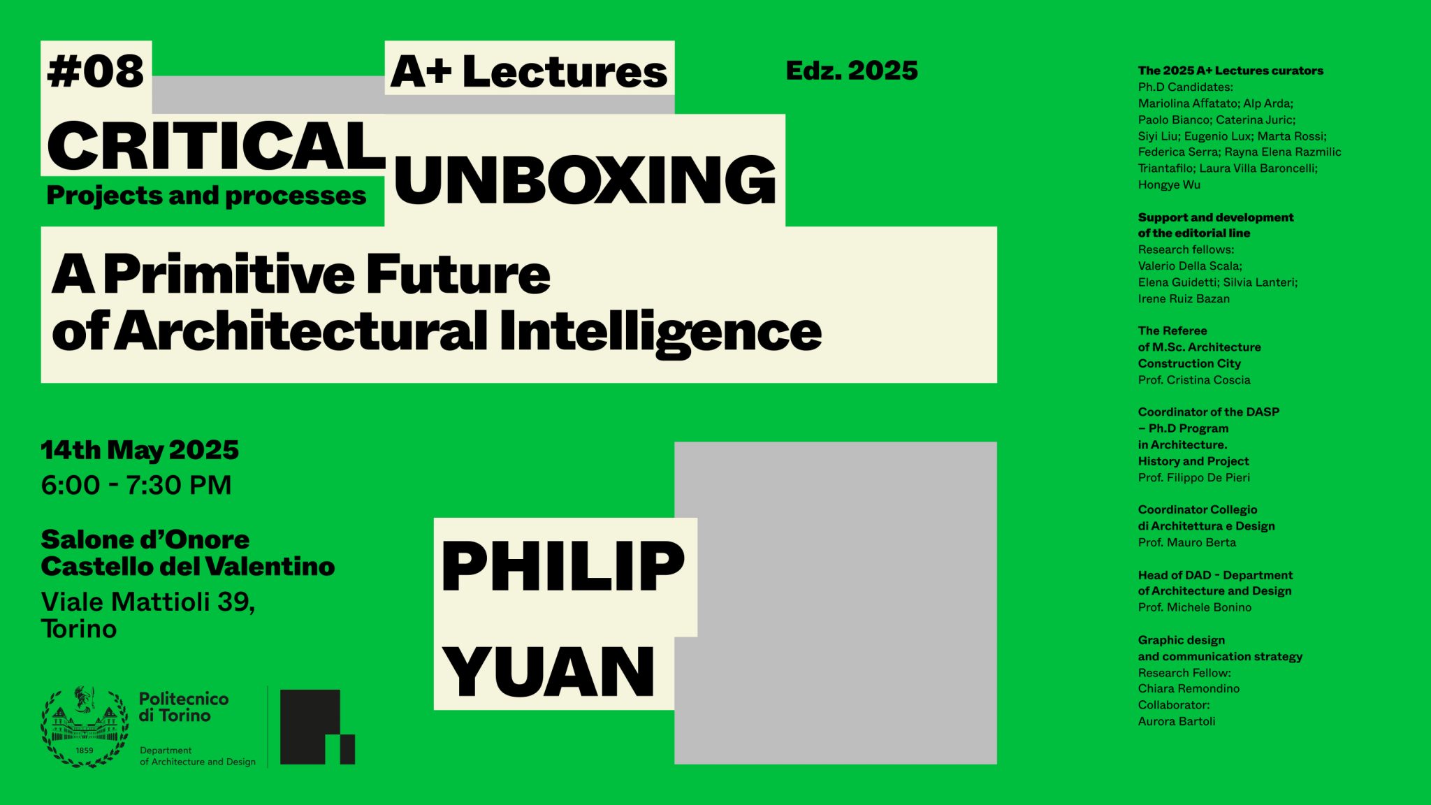 A+ Lectures 2025|08 A Primitive Future of Architectural Intelligence|Philip Yuan | DASP Students